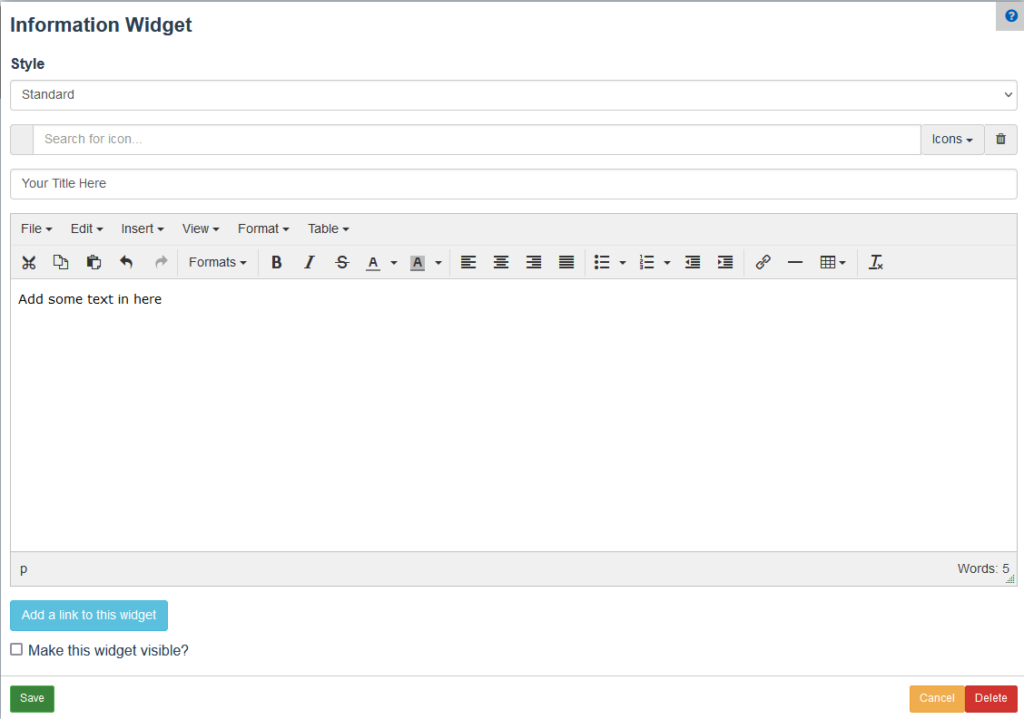 How do I add text, upload documents and add links – The FPM Group