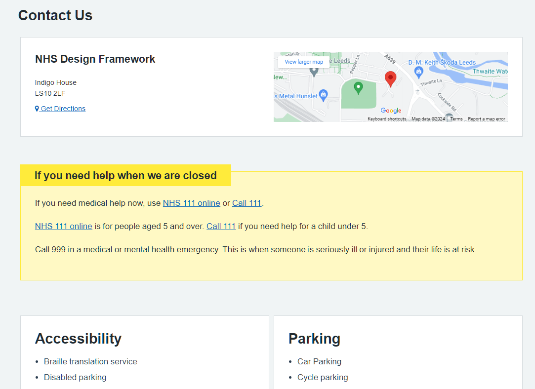 NHS Benchmarking Tool: Adherance of GP Usability Template – Help Centre