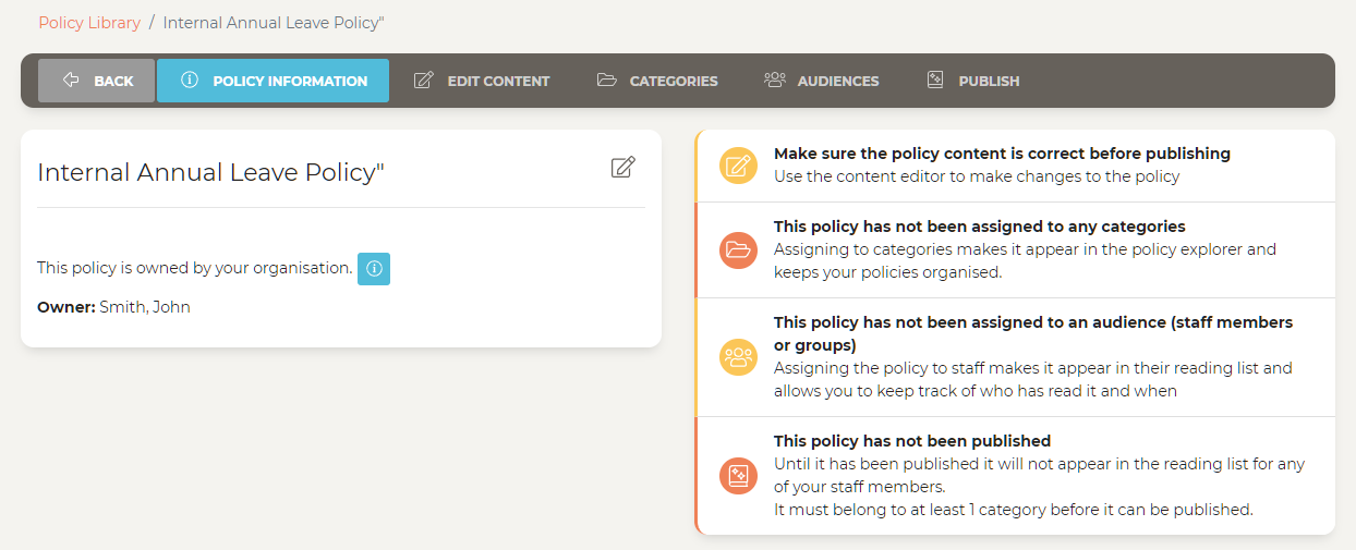 Create a new custom policy – The FPM Group