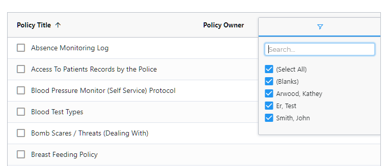 Manage Policy Owners – Help Centre