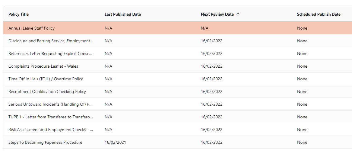 Edit and Publish a Policy – The FPM Group